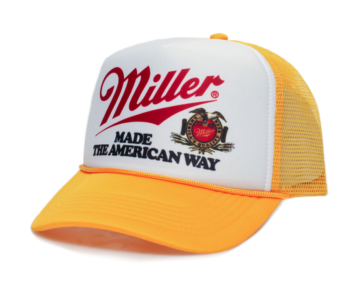 Miller Beer Hat High Life Vintage Logo Truckers Cap Adult One Size Mul ...