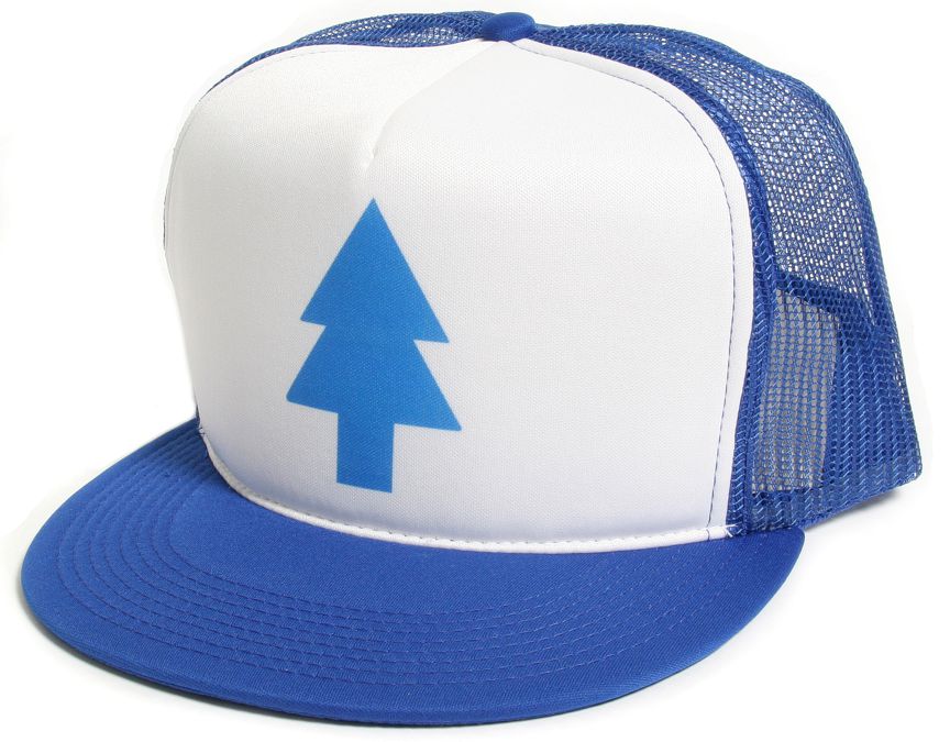 Blue Pine Tree Dipper Gravity Falls Cartoon Hat Cap Flat Bill – capenvy.com
